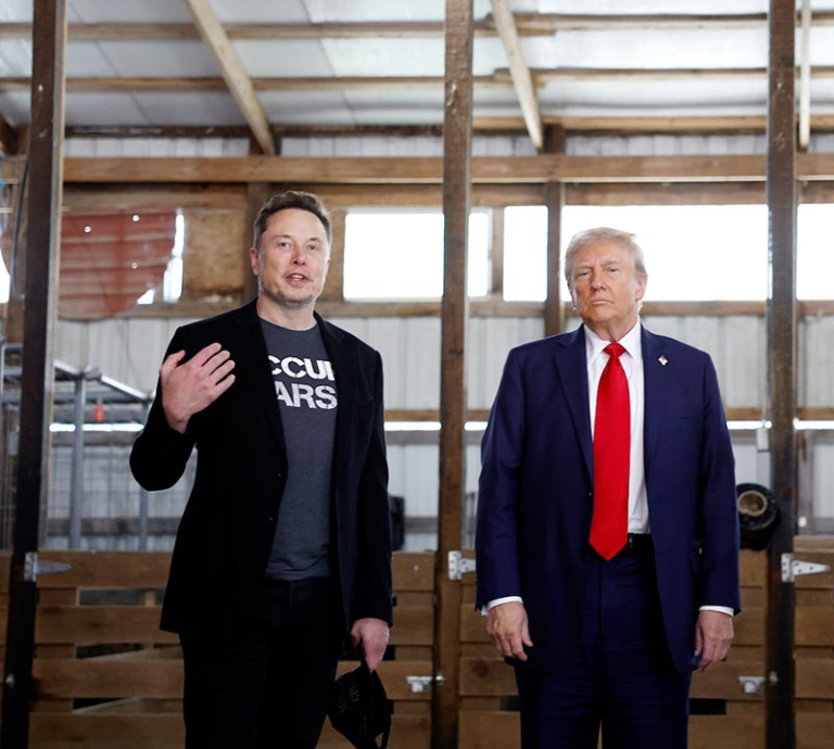 BUTLER, PENNSYLVANIA – OCTOBER 05: (L-R) Elon Musk, Republican ...
