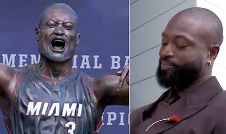 Miami Heat Unveils Dwyane Wade Statue Outside Kaseya Center: ‘Who is ...