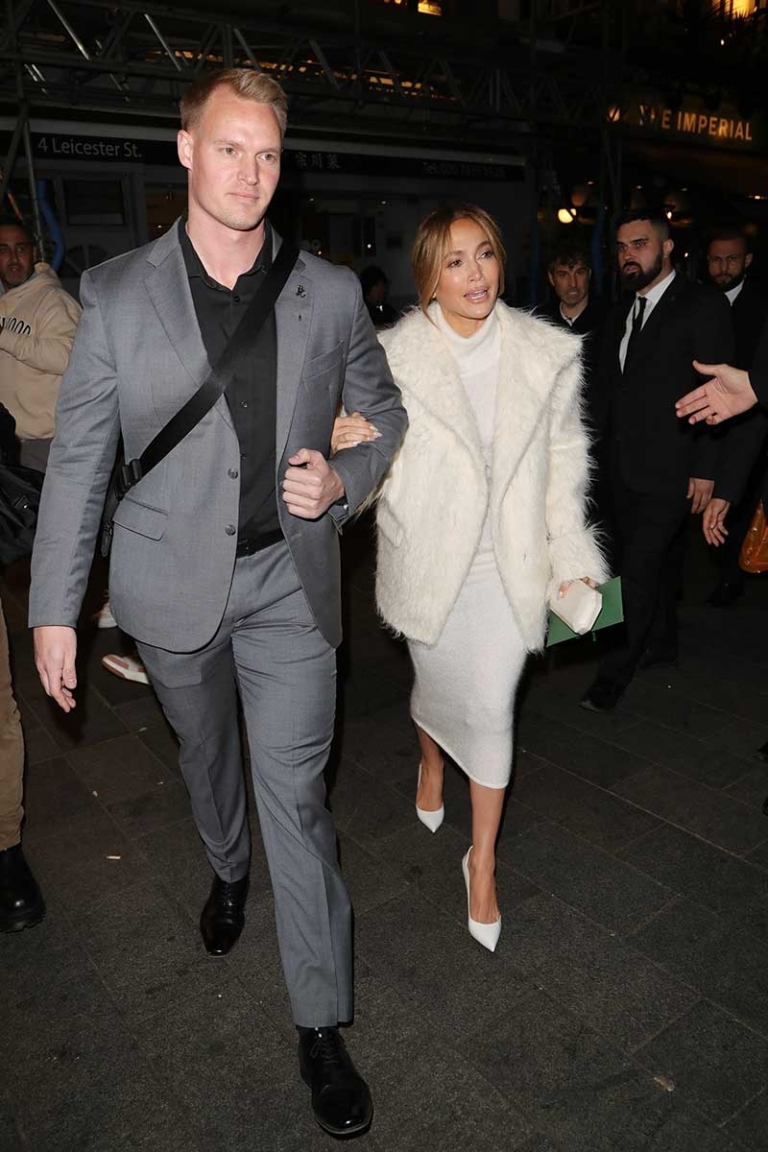 London, UNITED KINGDOM – Jennifer Lopez and bodyguard seen leaving the “Unstoppable” UK Special ...