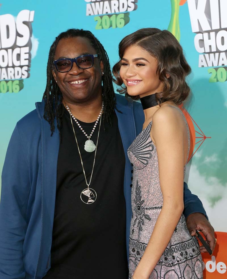 Zendaya and her father Kazembe Ajamu Coleman at the Nickelodeon Kids ...