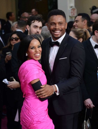 Kerry Washington and Nnamdi Asomugha at the 82nd Annual Golden Globe ...