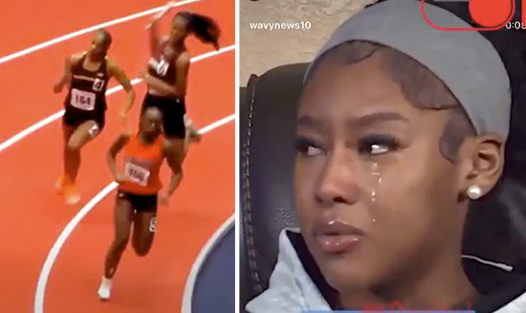 Tearful high school track runner says she didn’t hit opponent with ...