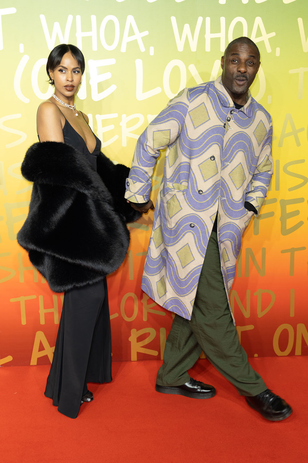 Sabrina Dhowre and Idris Elba attend the UK Premiere of Bob Marley, One ...