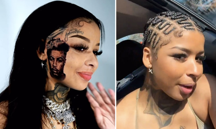 Chrisean Rock undergoes the painful process of erasing Blueface from ...