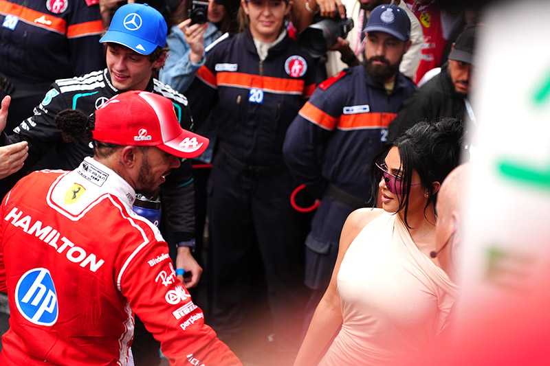 Kim Kardashian’s Boyfriend Lewis Hamilton Wins First Race in Ferrari ...